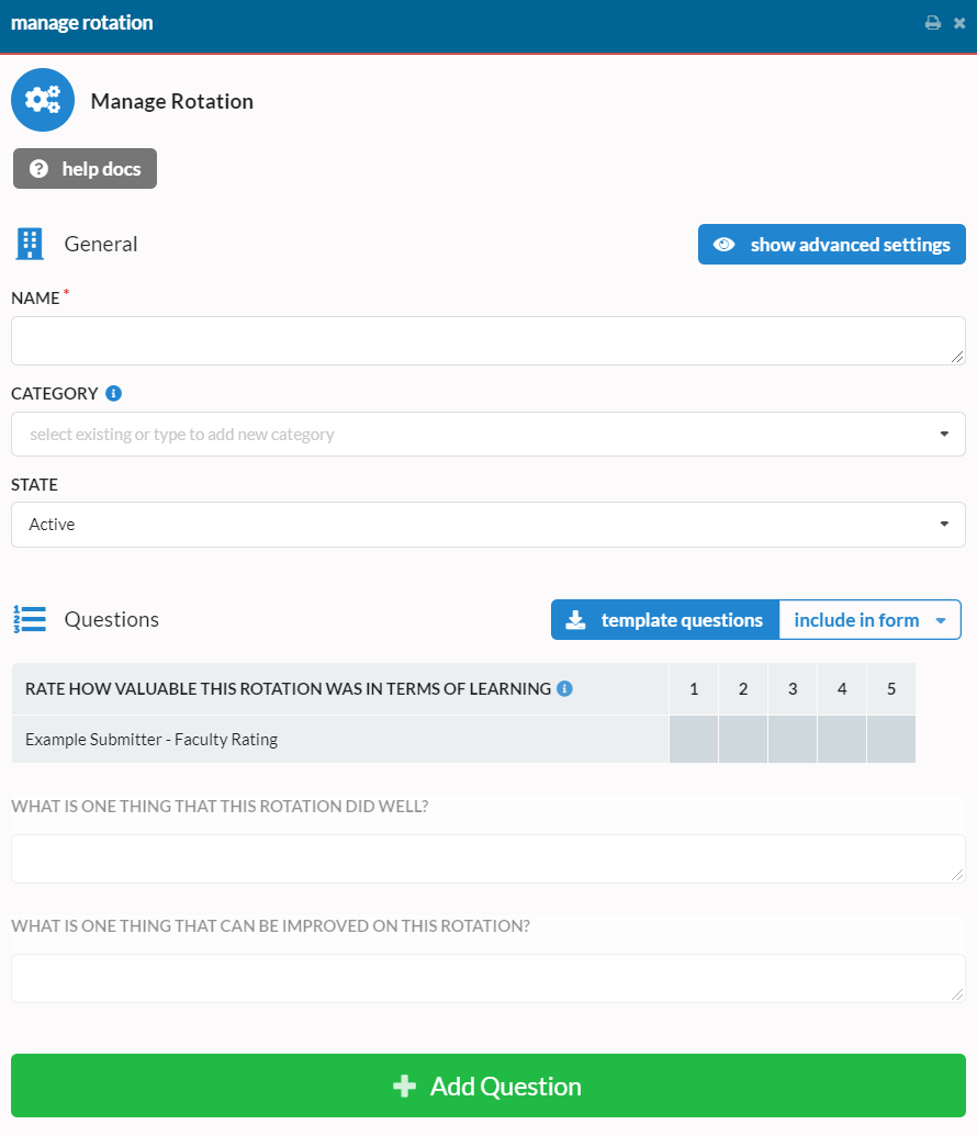 Feedback on a Rotation or Service - myTIPreport Help