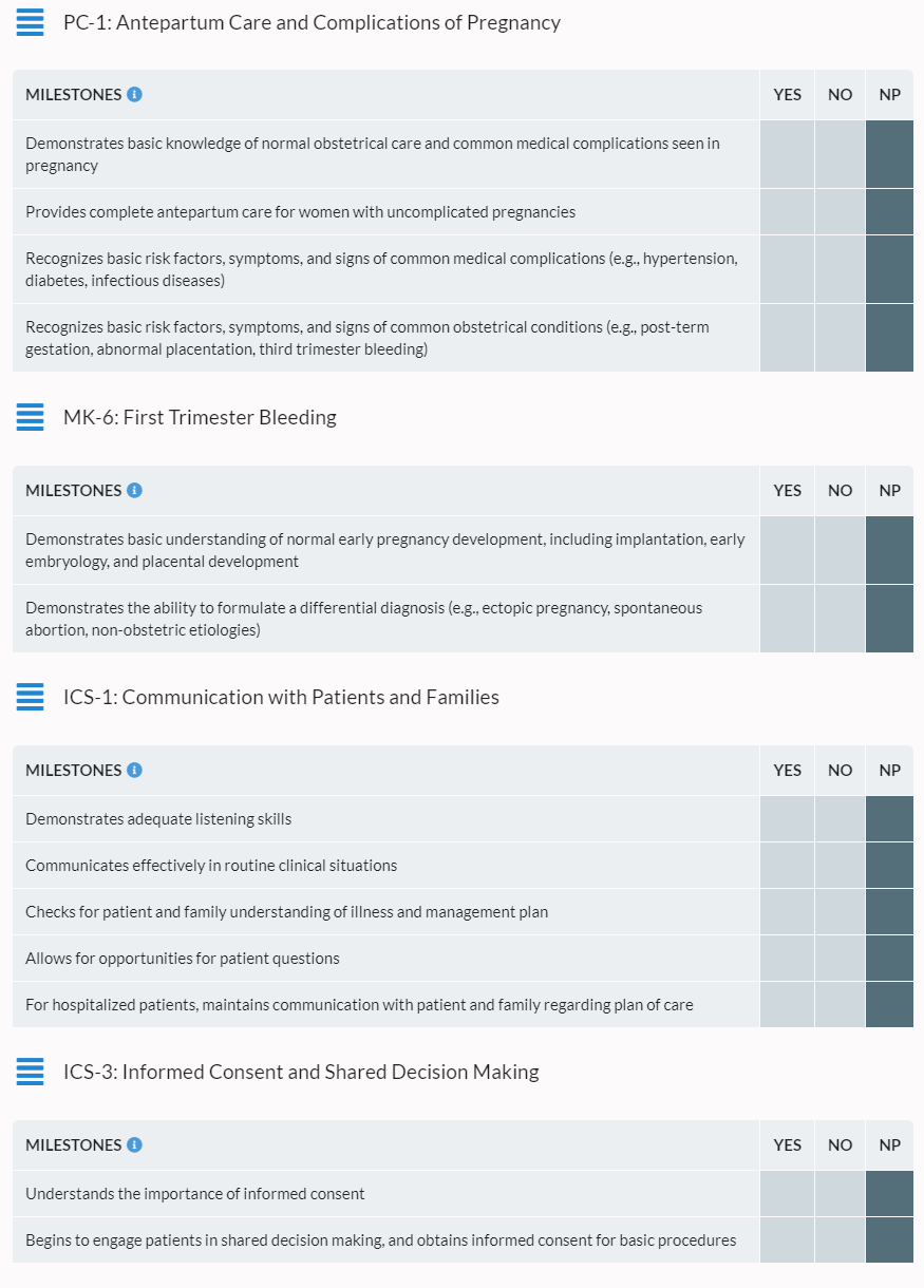 Focused Milestone Evaluation Forms - myTIPreport Help